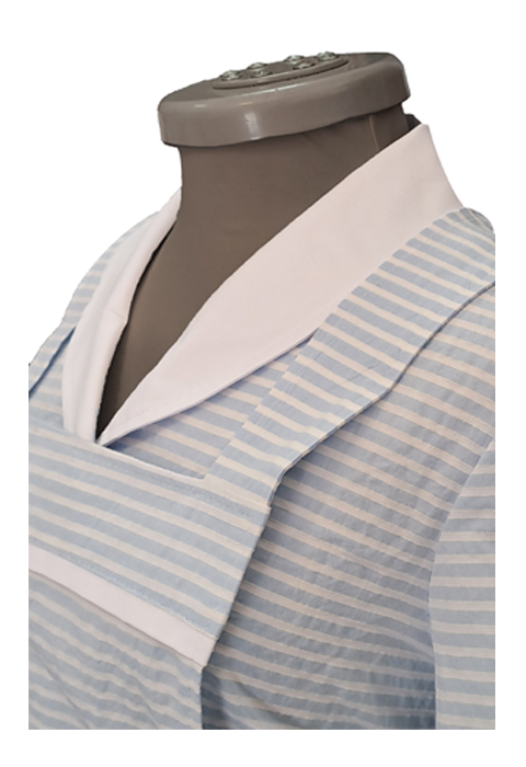 Conjunto De Bata Y Delantal Raya Bord n Celeste Uniformes Mayoral